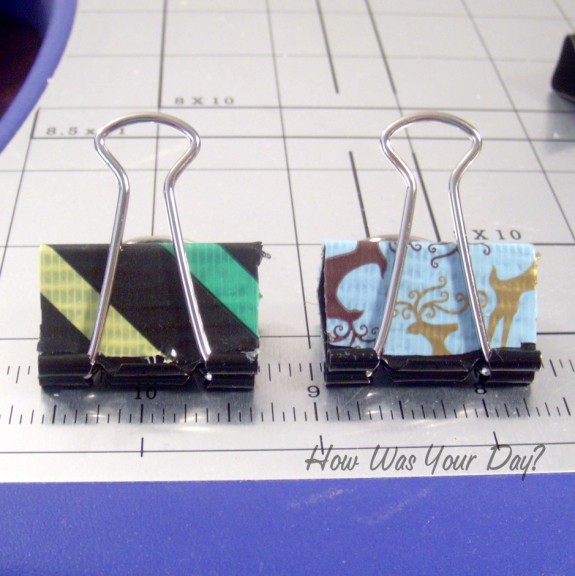 Decorated Binder Clips are Fun Duct Tape Crafts