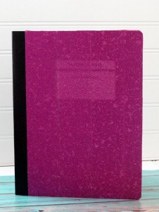 Make an Easy No Mess Glitter Composition Notebook